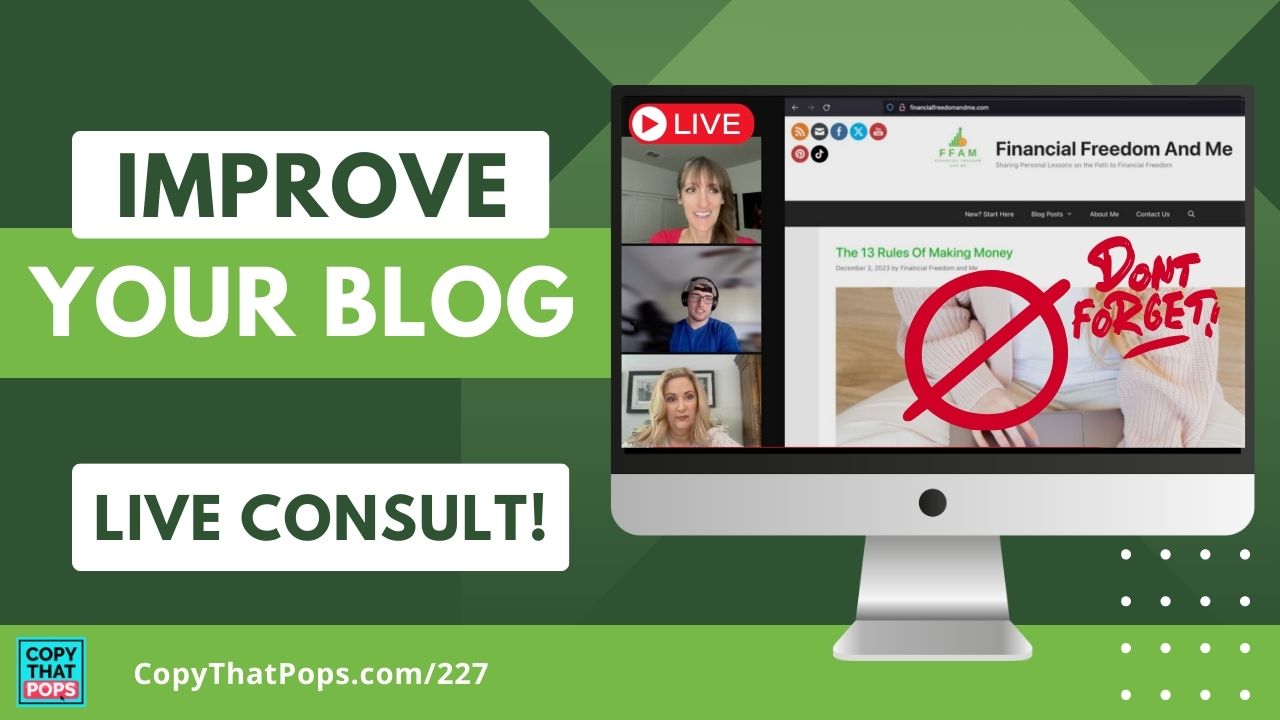Improve Your Blog Writing with This Live Copy Consult